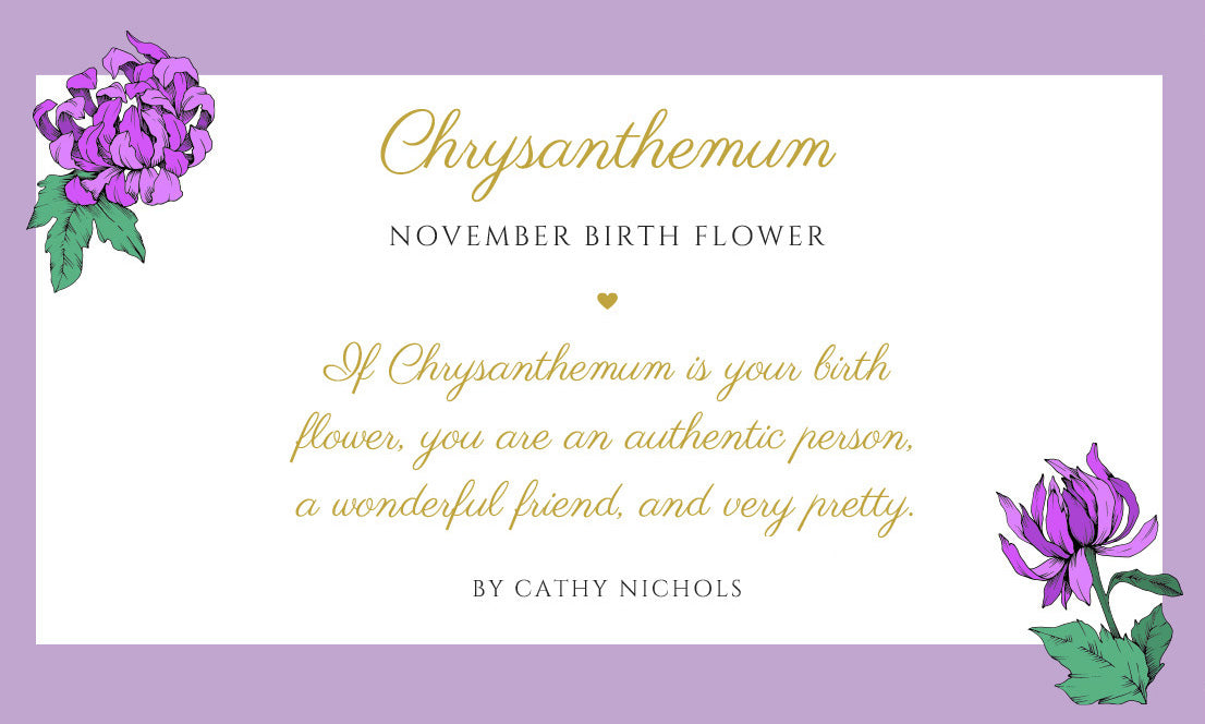 November - Chrysanthemum Birth Flower Print – Cathy Nichols
